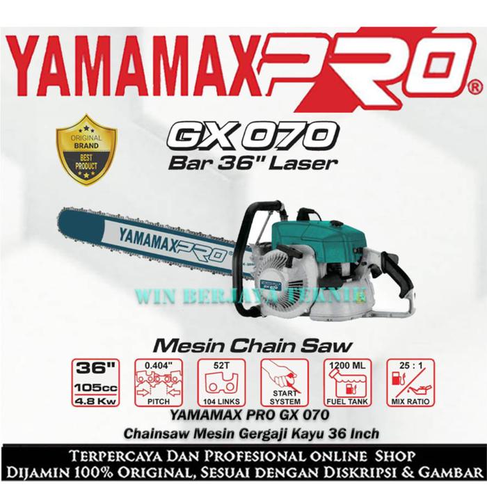 Jual YAMAMAX PRO GX 070 Chainsaw Mesin Gergaji Pohon 36 inch Senso GX070 - Jakarta Barat - Win ...