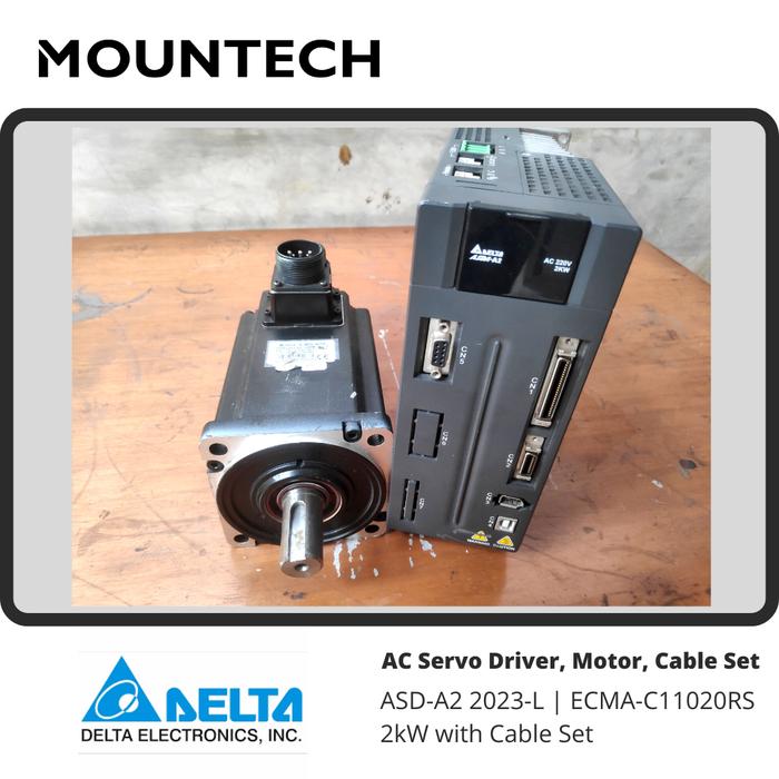 Jual Set DELTA AC Servo Driver & Motor 2kW ASD-A2 2023-L | ECMA ...