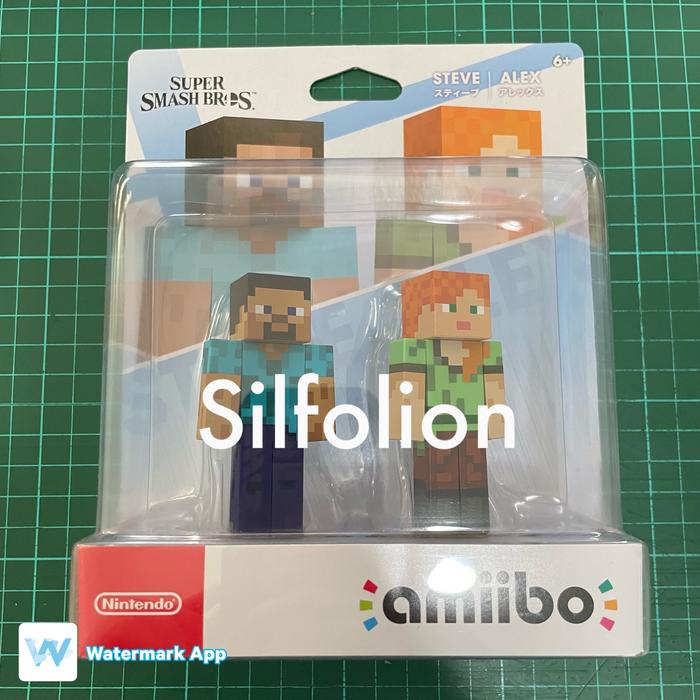 Jual Amiibo Minecraft Steve Alex 2 Pack Super Smash Bros Nintendo ...