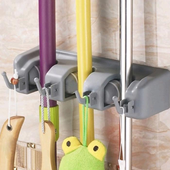 Jual Gantungan Sapu Pel Small Mop Holder Dengan Hook Magic Hanger Home ...