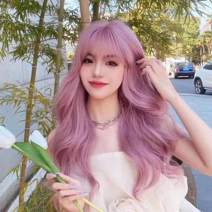 Jual WIG WANITA RAMBUT PALSU MODEL PANJANG CURLY BERPONI WARNA PINK ...