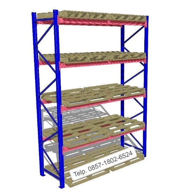 Jual Rak Pallet Kapasitas 1 Ton/Level / Rak Heavy Duty / Selective ...