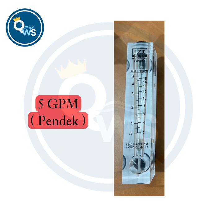 Jual Flowmeter RO 5 GPM / Rotameter 5 GPM / 18 LPM Panel - Pendek ...