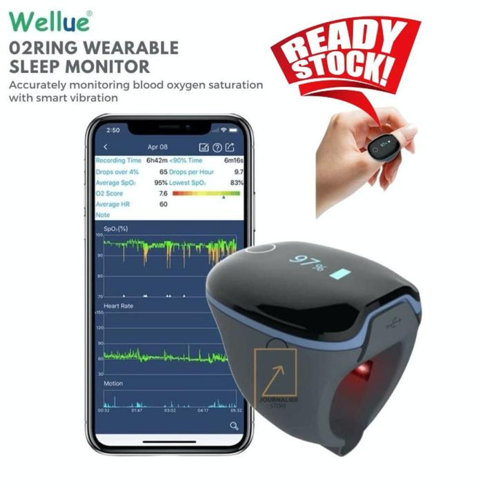 Jual WELLUE O2Ring Sleep Monitor Apnea Tracker Oximeter Oxygen ...