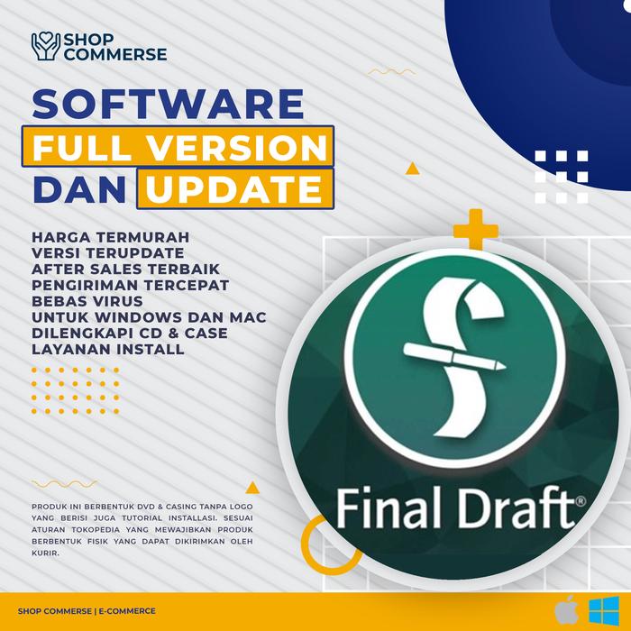 Jual Final Draft Full Version untuk menulis naskah skenario Windows and ...