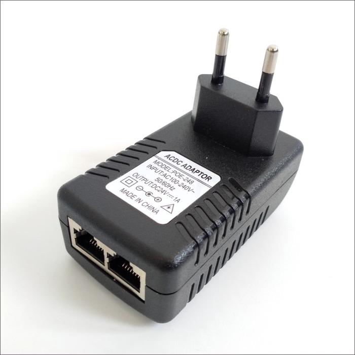 Jual Adaptor PoE Adapter LAN Injector DC 48V 0.5A 802.3af - Kota ...
