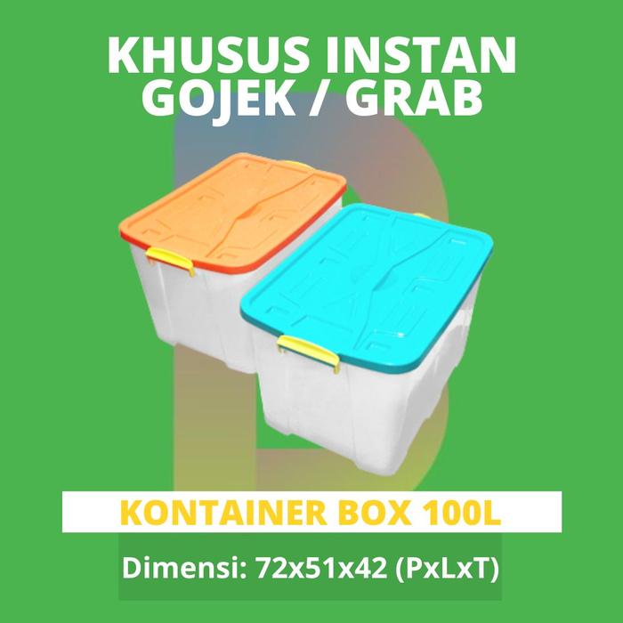 Jual (GOJEK) Box container 100L plastik / kontainer BOX 100L TERMURAH ...