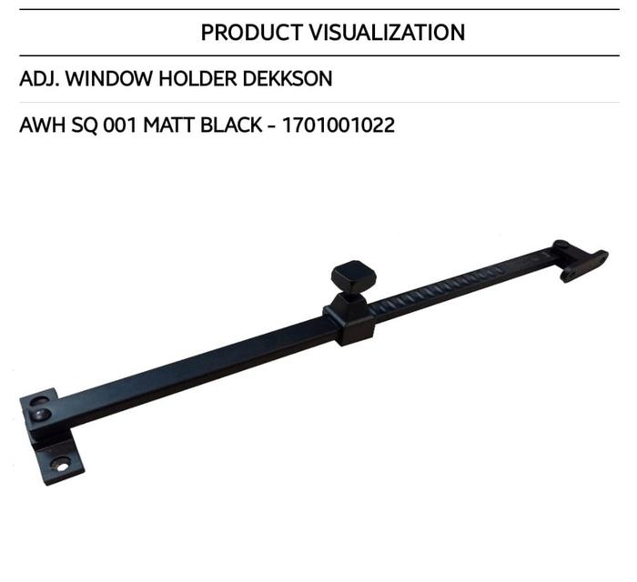 Jual ADJ. WINDOW HOLDER DEKKSON AWH SQ 001 MATT BLACK Lamskar Putar ...