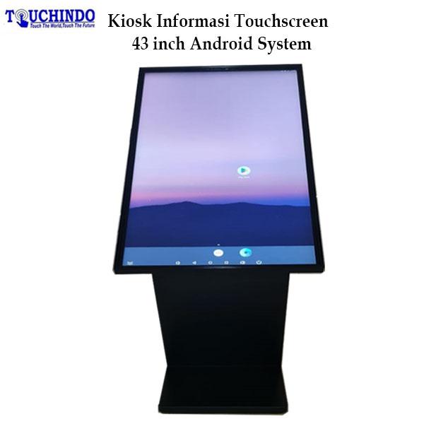 Promo Kiosk Informasi Digital Signage Touchscreen 43 inch Standing ...