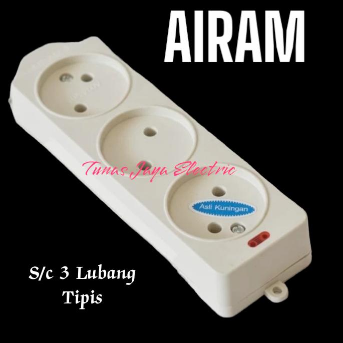 Jual AIRAM Stop Kontak Gepeng Tipis 3 Lubang + Lampu Standar SNI - Kota Surabaya - Tunas ...