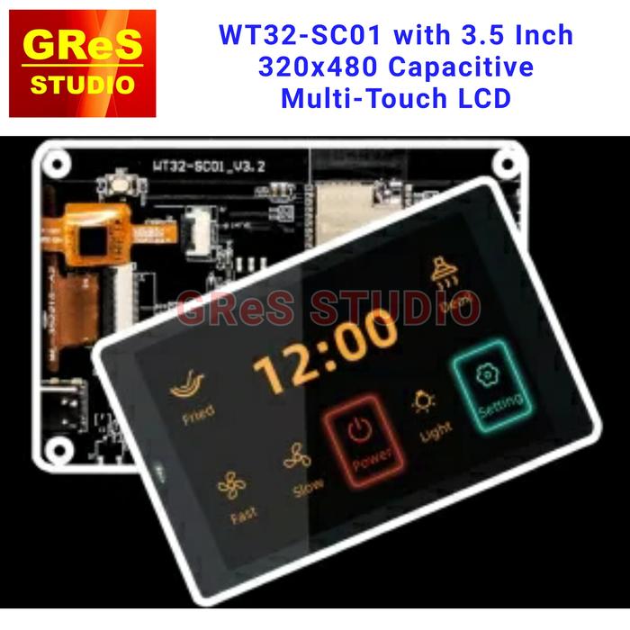 Jual ESP32 Development Board - WT32-SC01 Plus with 3.5 Inch LCD 320x480 ...