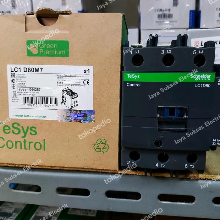 Jual Contactor Kontaktor LC1D80M7 3P 80A 220Vac SCHNEIDER ORIGINAL ...