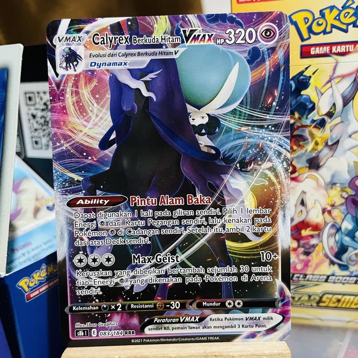 Jual Calyrex berkuda hitam Vmax V max - Kartu pokemon indonesia tcg ...