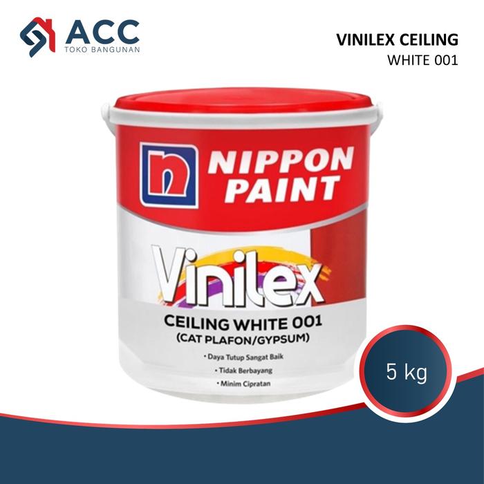Jual Vinilex Ceiling White 001 Cat Plafon Gypsum Putih Ukuran Galon 5 ...