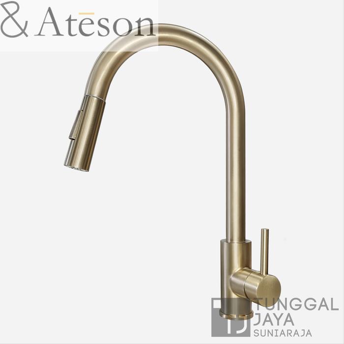 Jual ATESON Banyan Extendable Kitchen Mixer Brushed Gold AT213BBG ...