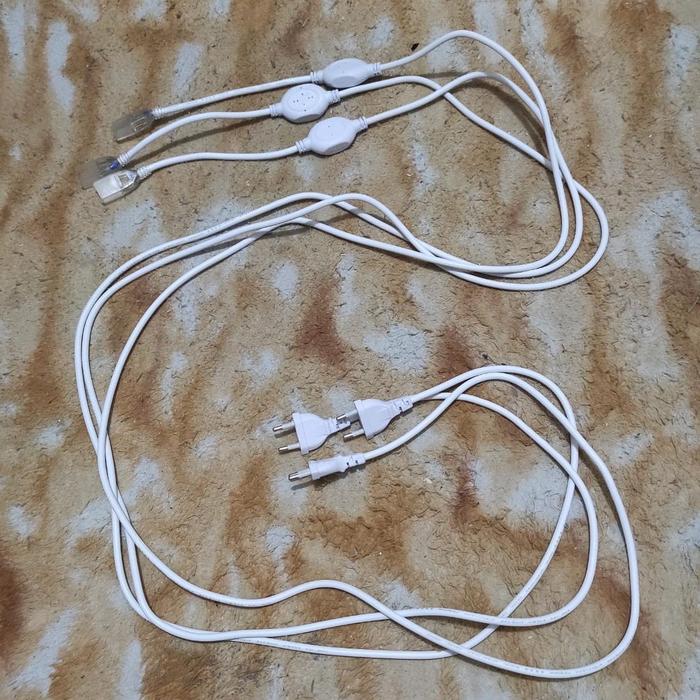 Jual Socket adaptor LED STRIP PANJANG 2 METER 220V Kabel colokan LED ...