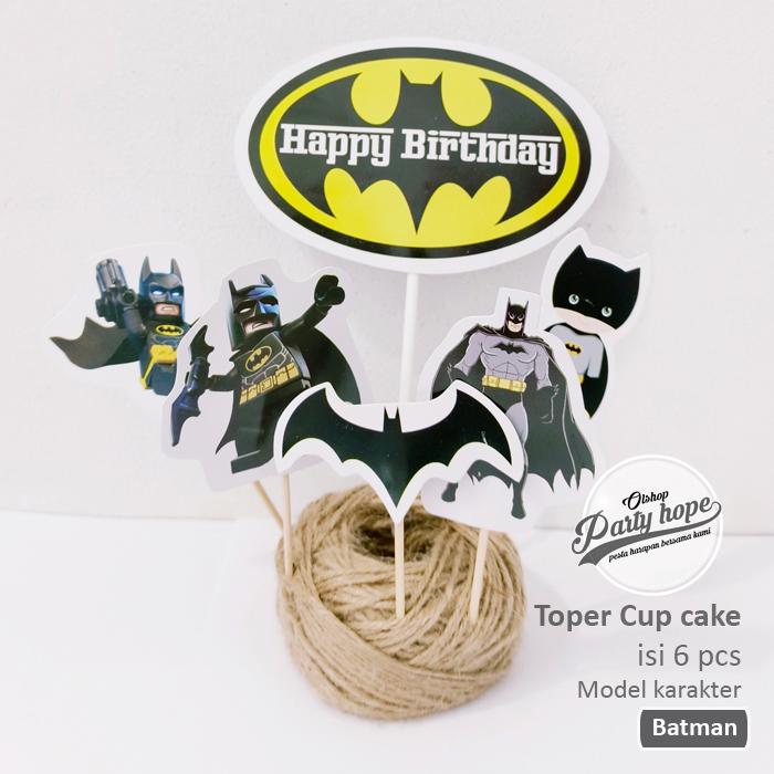 Jual Cake Topper HBD Karakter / Tusukan Kue karakter / CupCake dekorasi ...