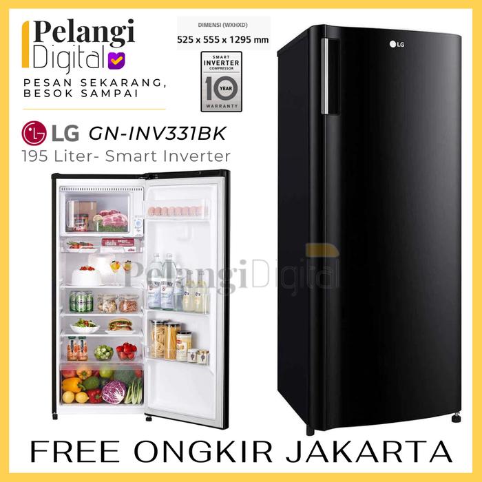 Promo LG GN-INV331BK Kulkas 1 Pintu - Lemari Es 195 Liter GN-INV331BK ...