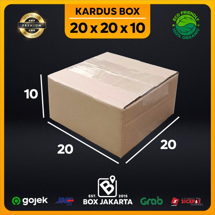 Jual KARDUS BOX uk 20x20x10 CM Kotak Packaging Corrugated SHEET POLOS ...