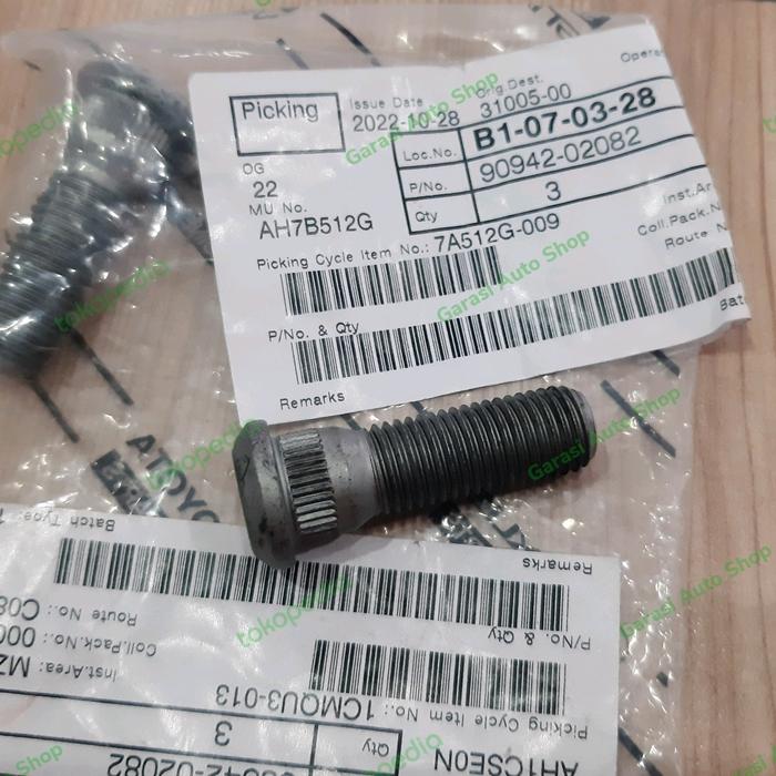 Jual 90942-02082 Baut Roda corolla hilux fortuner inova yaris altis asli - Kab. Pelalawan ...