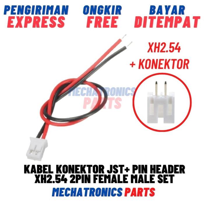 Jual Kabel Konektor JST+ Pin Header XH2.54 2Pin Female Male Set XH 2.54mm - Kota Bandung ...