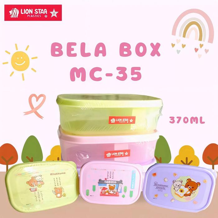 Jual Tempat Bekal Makan Bela Lunch Box M Lion Star MC-35 Tempat Roti ...