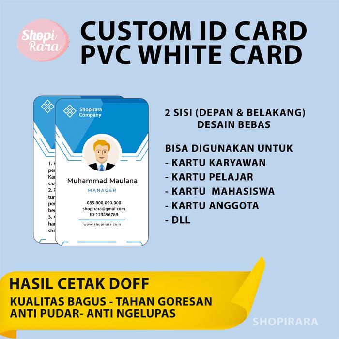 Jual CETAK CUSTOM KARTU PVC ID CARD PERUSAHAAN PRINT UV - Kota Depok ...