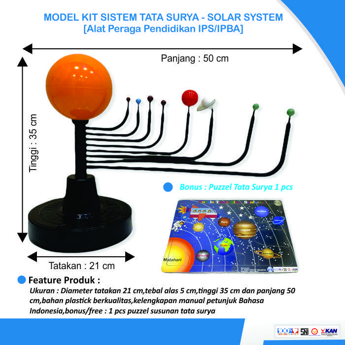 Jual [PROMO] MODEL KIT SUSUNAN 9 PLANET SISTEM TATA SURYA - SOLAR ...