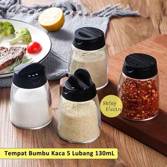 Jual Tempat Botol Bumbu Kaca 130 mL Garam Merica Lada Cabai Bubuk Tabur ...