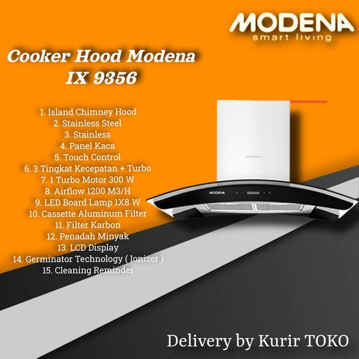 Jual Cooker Hood Modena IX9356 Exhaust Modena ix 9356 Hood Island ...