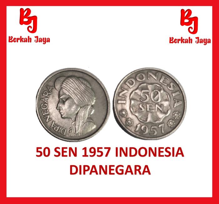 Jual Uang Kuno Coin Indonesia 1957 Dipanegara 50 Sen Koin Logam Kuno ...
