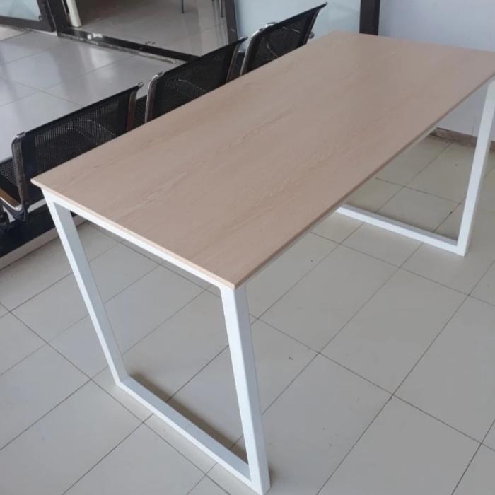 Jual 4 Meja kerja uk 50x150cm tinggi 77cm/Lubang kabel/kokoh/modern ...