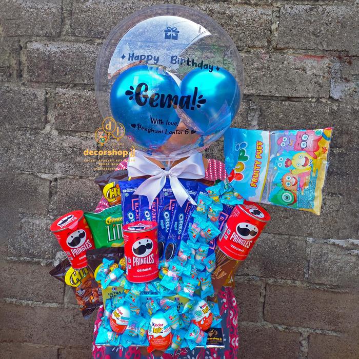 Jual Buket Balon snack tower balon snack ulang tahun kue ulang tahun ...