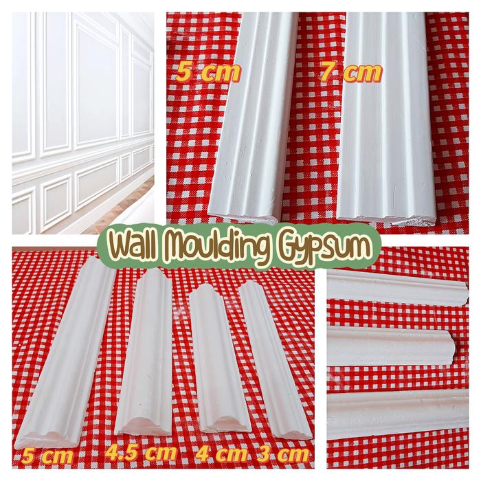 Jual Wall Moulding Gypsum Premium/ wainscoting Dinding/ wallmoulding ...