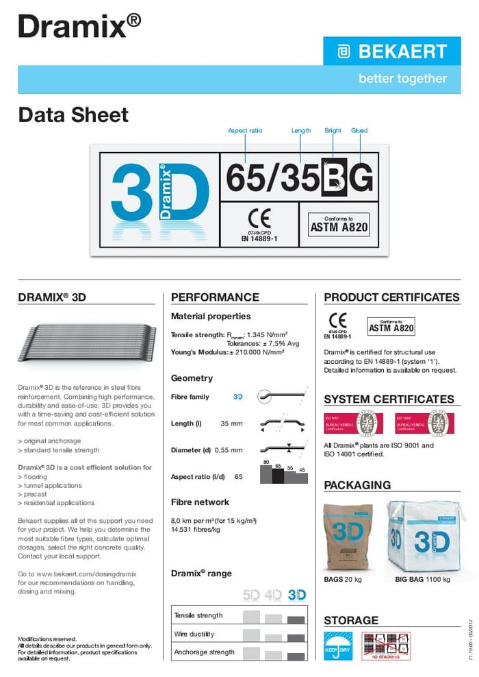 BEKAERT Steel FIber PDF Fibers Iso 9000, 51% OFF