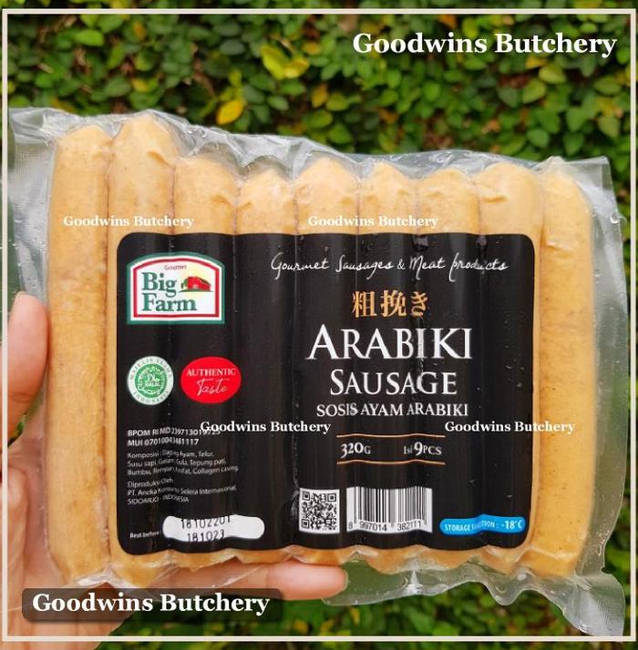 Jual Big Farm CHICKEN ARABIKI SAUSAGE frozen sosis ayam 9pcs 320g ...