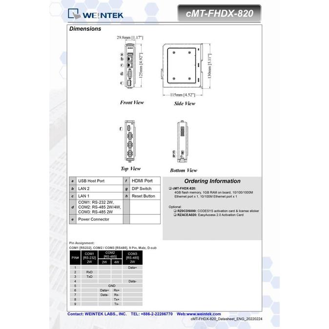 Jual Weintek Cmt-Fhdx-820 Hmi For External Touchscreen - Jakarta ...
