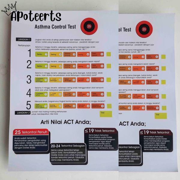 Jual Poster Asthma Control Test Asma Kontrol Tes Poster ACT Dari Rumah ...