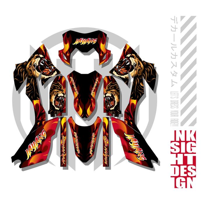 Jual Decal Dtracker 150 KLX Dekal Sticker Motor Custom Supermoto Singa ...