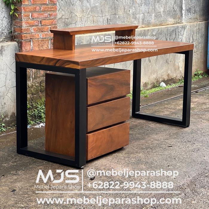 Jual Meja Komputer Kayu Meja Kerja Kayu Solid - Kab. Jepara - MJS ...