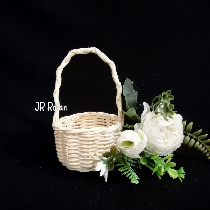 Jual Keranjang Rotan Mini Tempat Telur Paskah - Keranjang Bulat Kecil ...