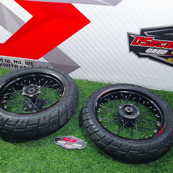 Jual VELG SUPERMOTO KLX 250 DTRACKER 250 WHEELSET SUPERMOTO PNP VELG ...