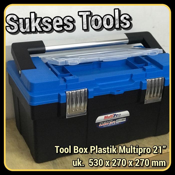 Jual Tool Box Besi Multipro w/ tray 16" 19" Toolbox plastik 21" metal ...