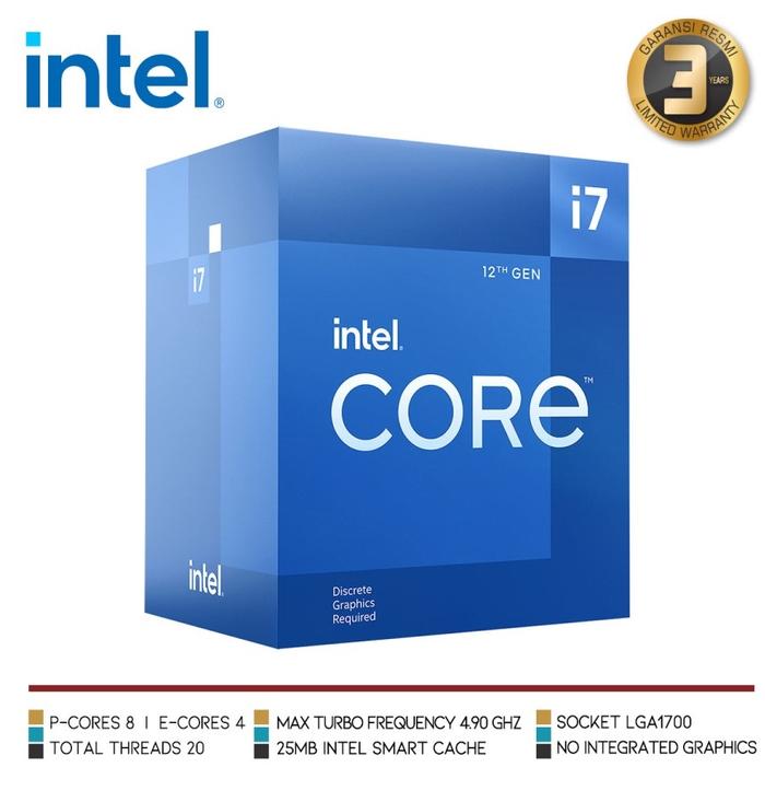 Jual INTEL CORE I7 12700F BOX CPU 4.9GHz 12 (8P+4E) Cores LGA 1700 Gen ...