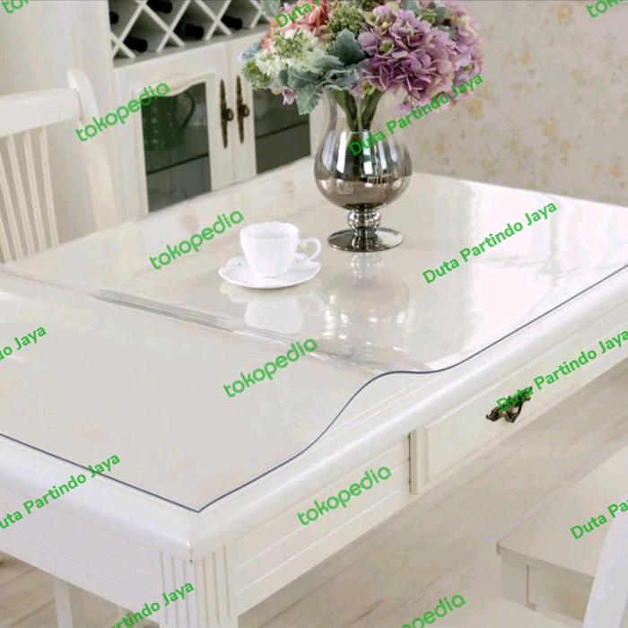 Jual Taplak Meja Alas Meja Plastik PVC Bening Transparan 120cm x 100cm - 1mm - Jakarta Barat ...