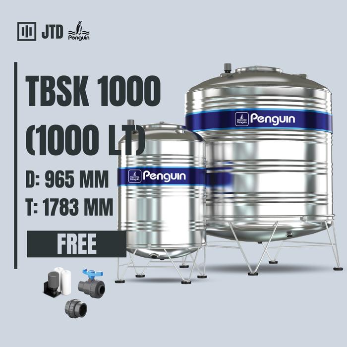 Jual Toren / Tandon / Tangki Air Penguin Stainless 1000 Liter - TBSK ...