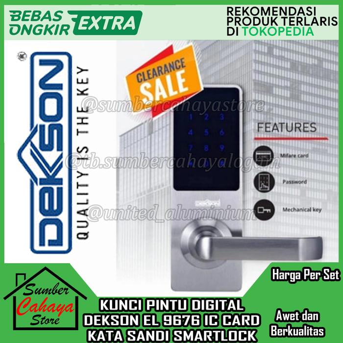 Jual Kunci Digital Dekson EL 9676 Smartlock Dekkson Smart Lock Home ...