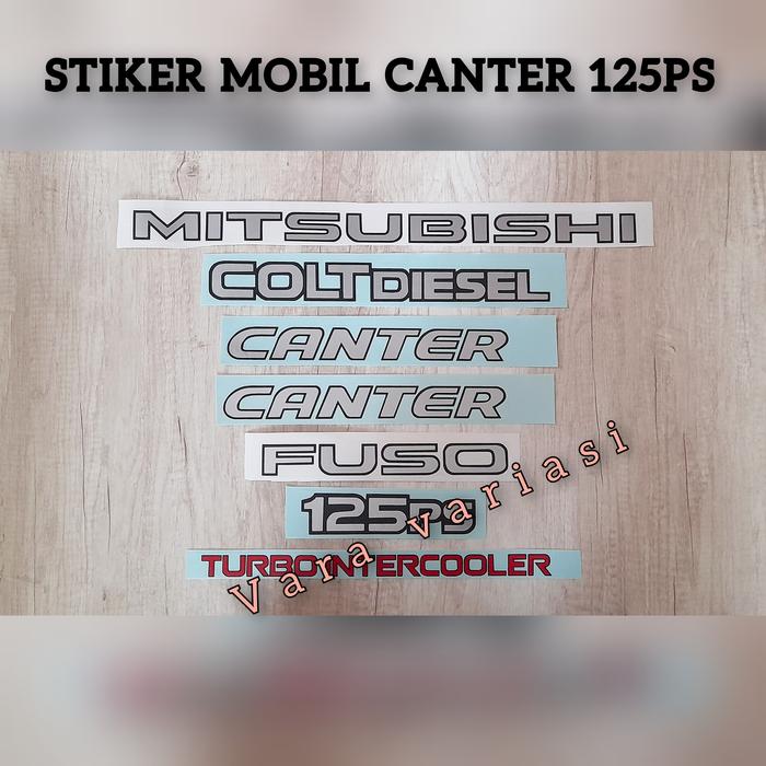 Jual STIKER MOBIL FUSO COLTDISEL CANTER 125PS / STICER CANTER 125PS ...