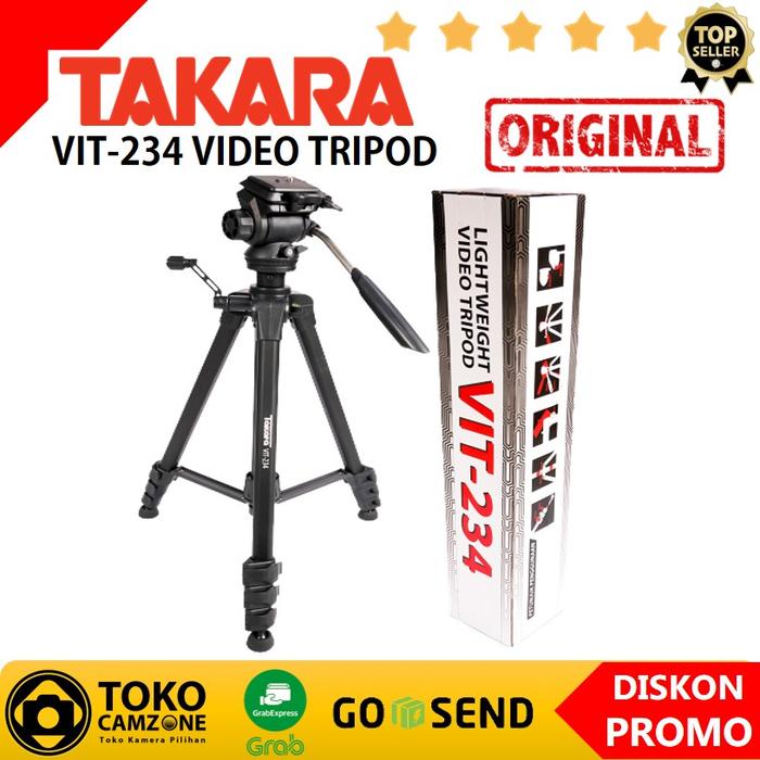 Jual Tripod Takara VIT-234 Video Tripot Penhead Vit 234 Vipod Kamera ...