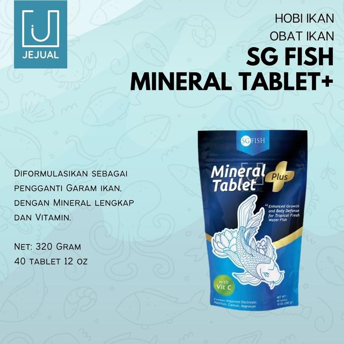 Jual SG FISH MINERAL TABLET PLUS Garam Ikan 40 Tablet 280gr Mineral ...